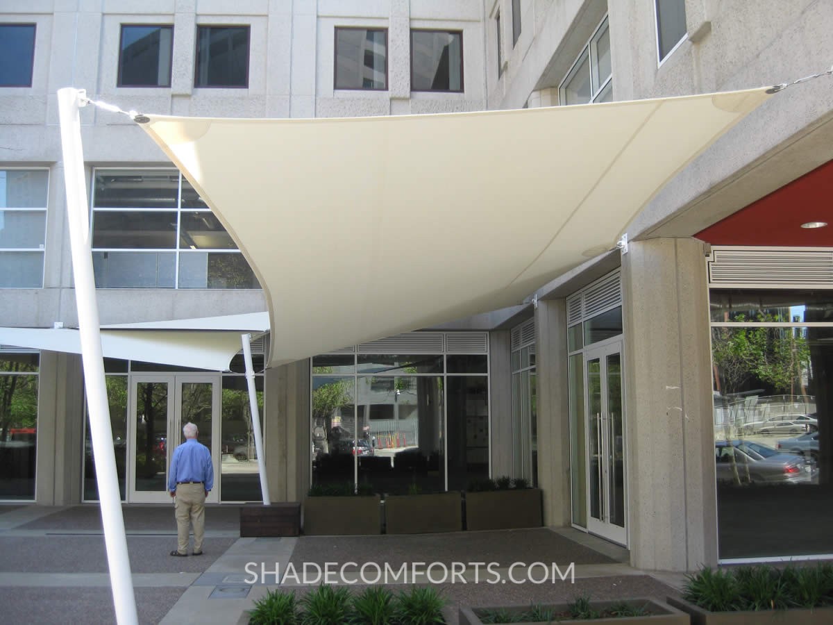 Sunshade Sails Awning On San Francisco Plaza