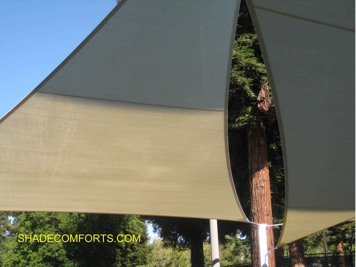 Shade Sail Pavilion Cools Outdoor Play Area