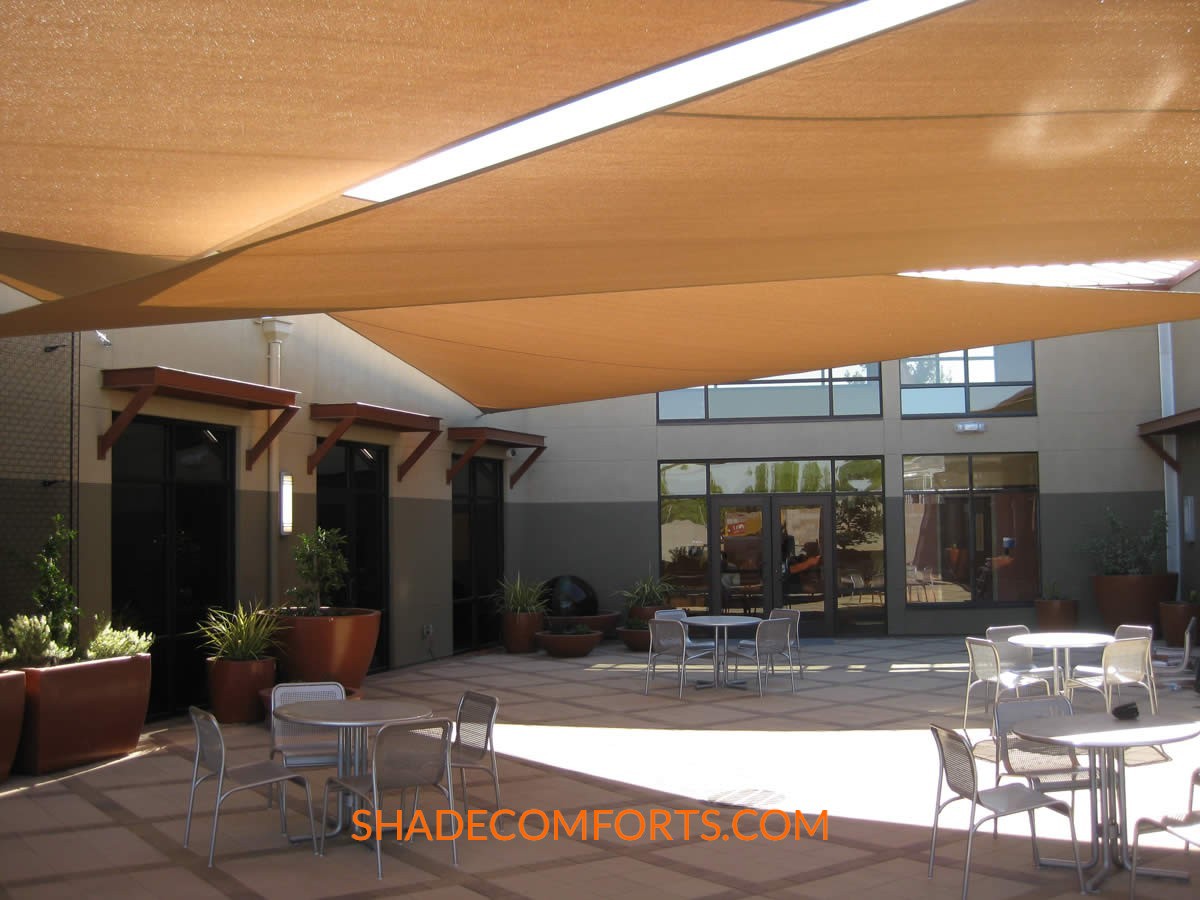 Courtyard Shade Sails For Recreation Center