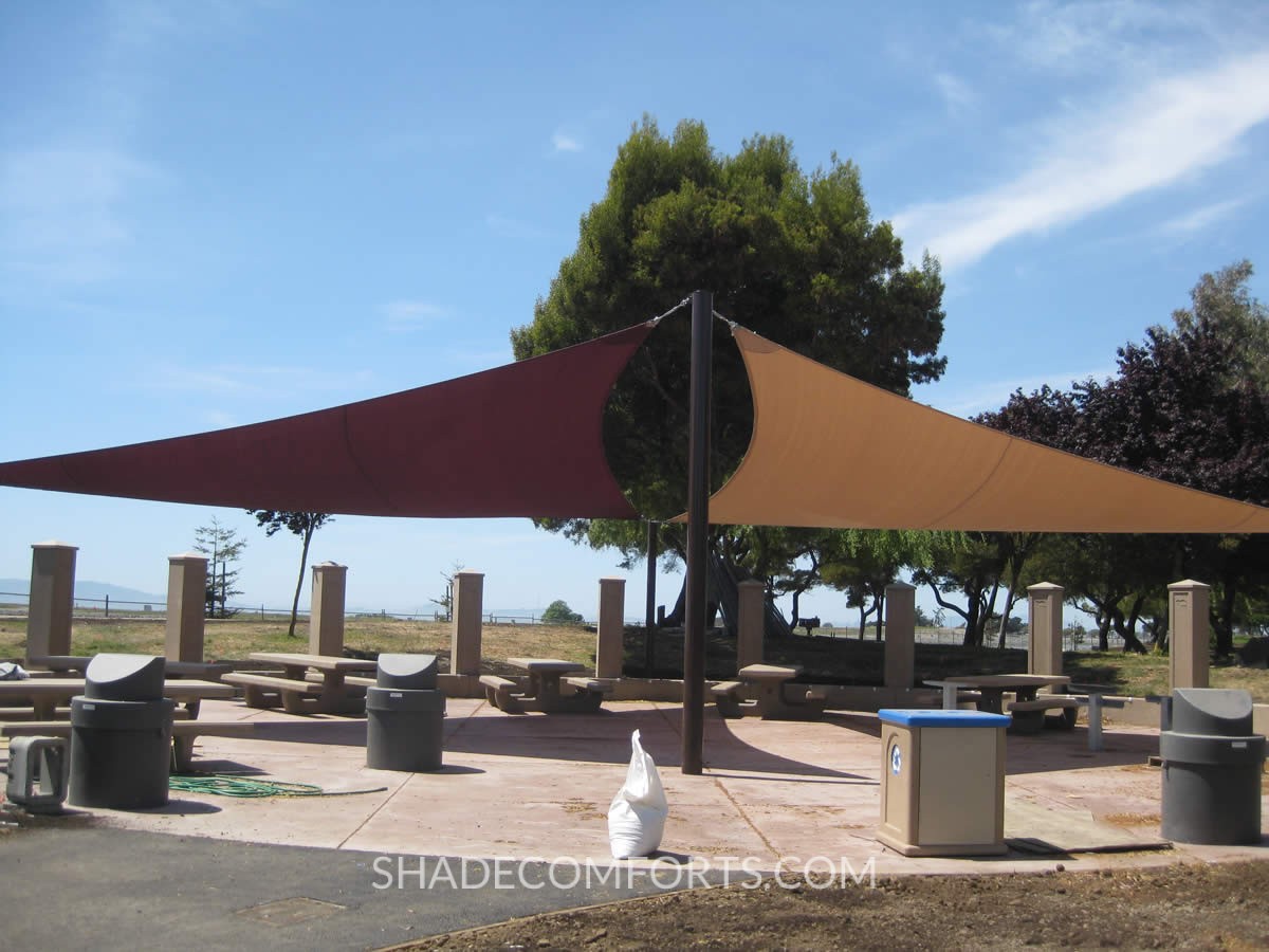 Shade Sails Cover San Francisco Bay Picnic Patios